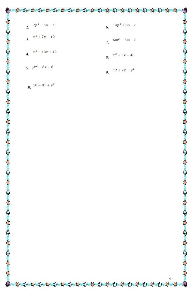 Lesson plan of algebraic factorization | DOC | Homework and Study ...