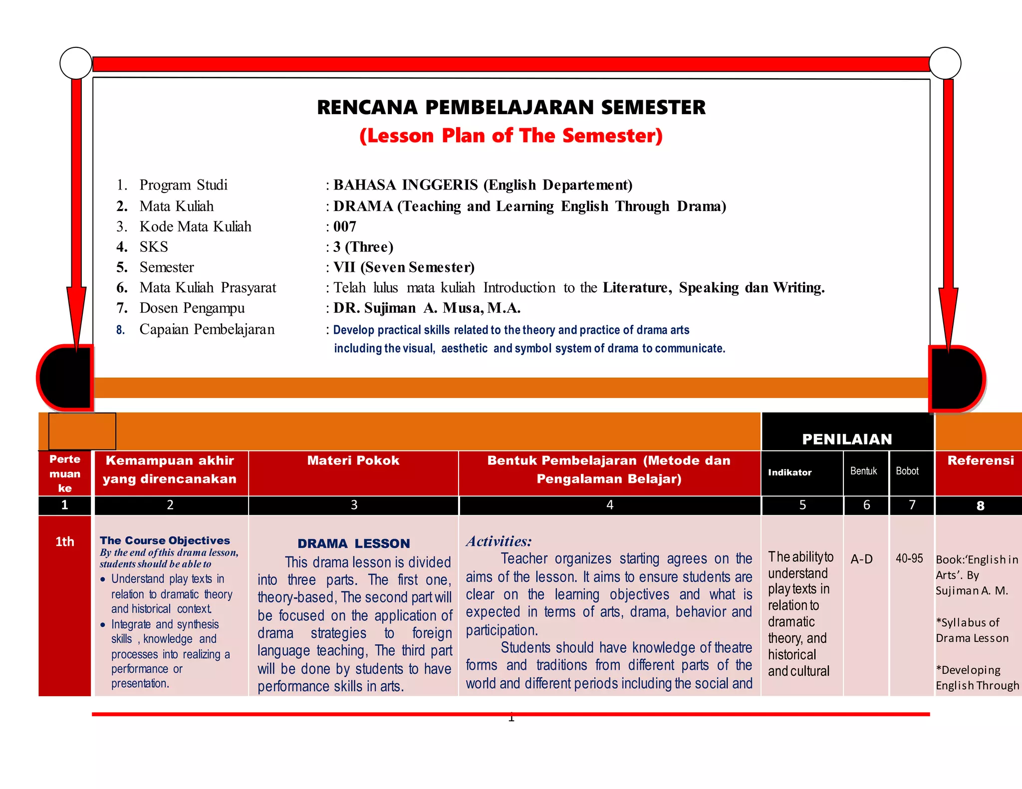 Lesson plan of drama lesson 2017 (+rps) | DOCX