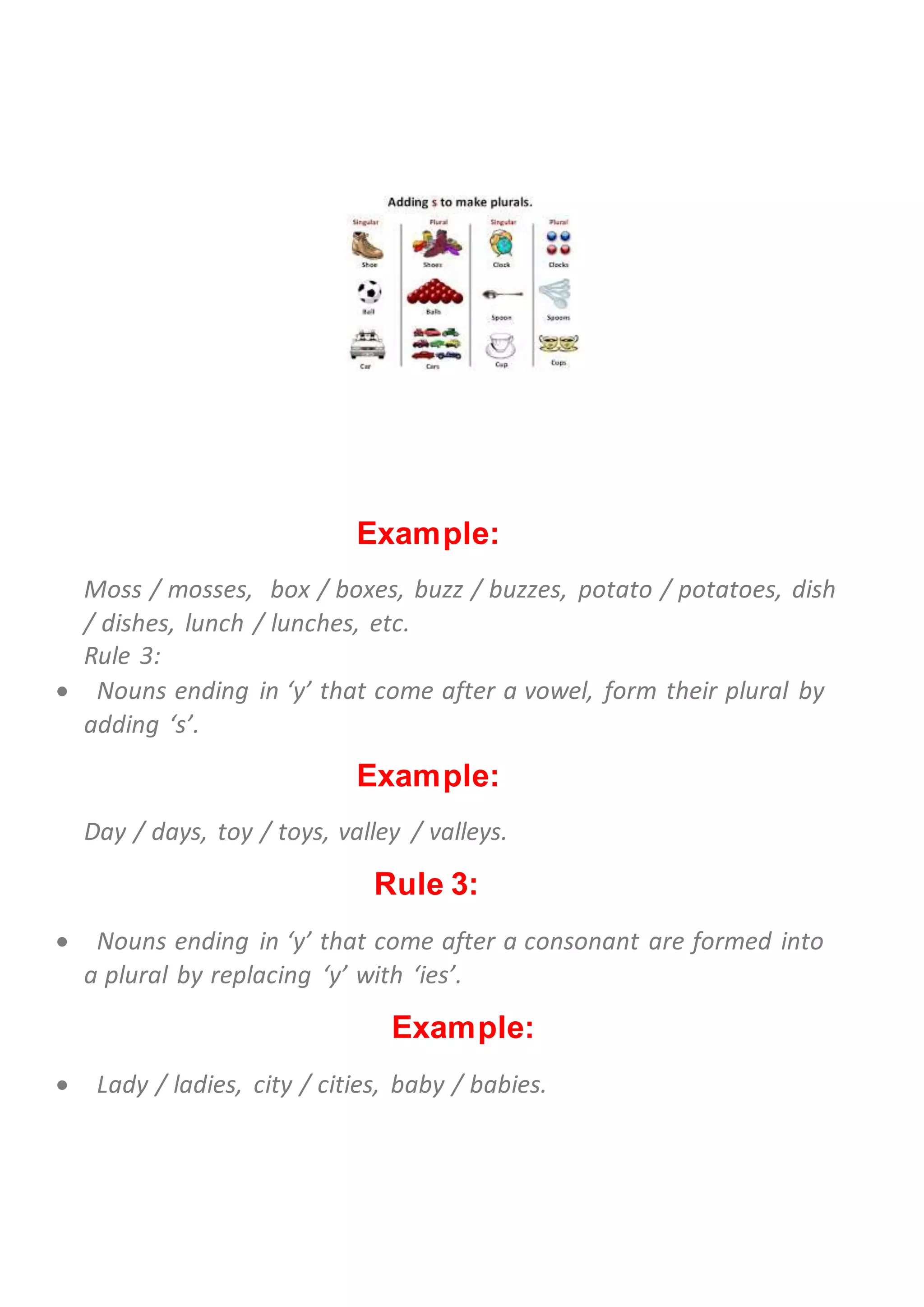 Lesson plan of plurals | DOCX