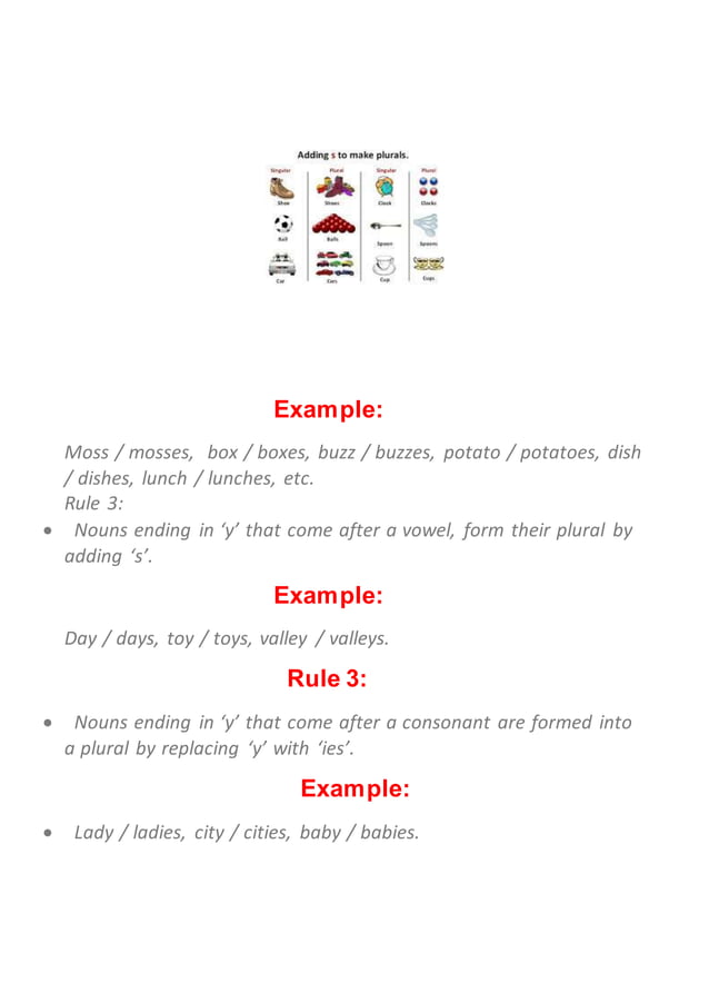 Lesson plan of plurals | DOCX