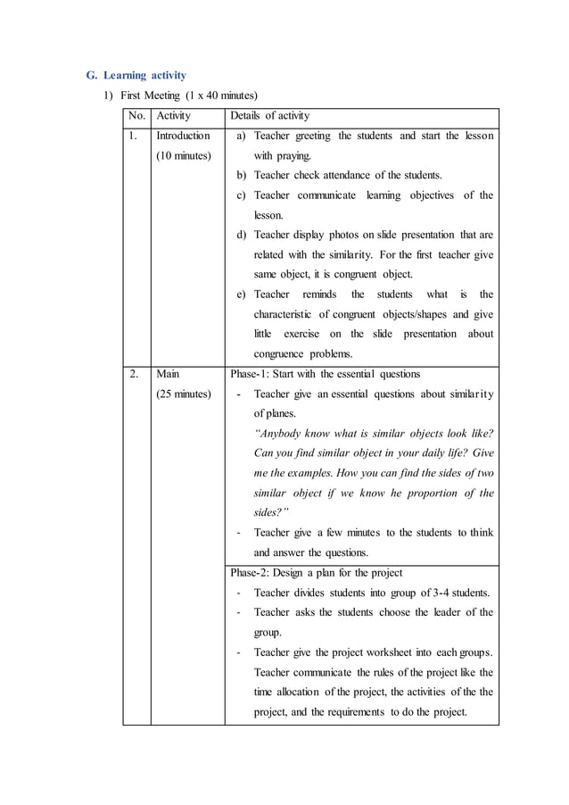 Lesson plan of similarity | PDF