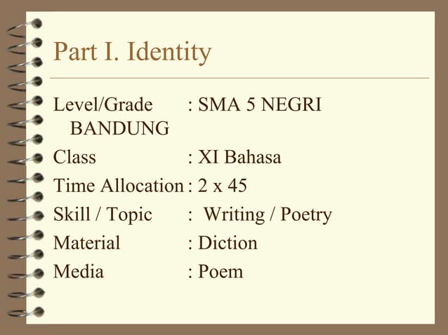 Lesson plan of teaching poetry | PPTX | Homework and Study | Education