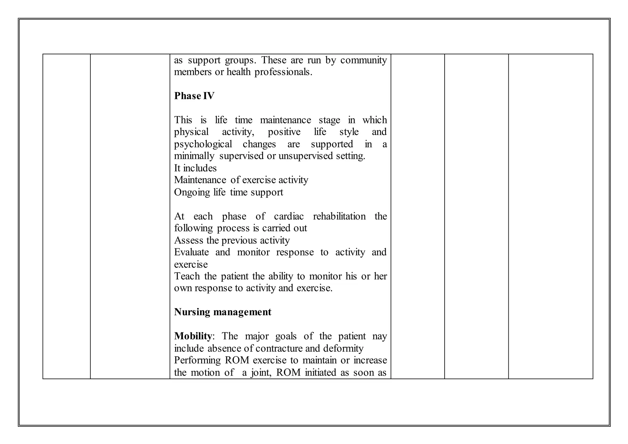 Lesson plan on cardiac rehabilitation | DOCX