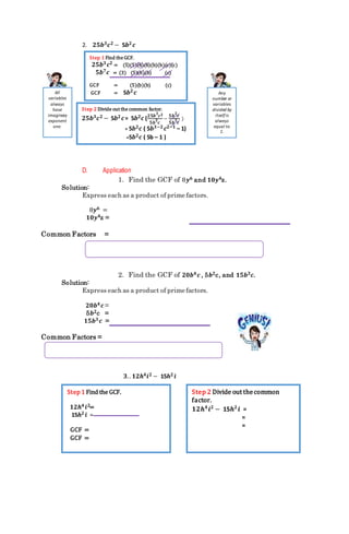 Lesson plan on factoring polynomial with common monomial factor | DOCX