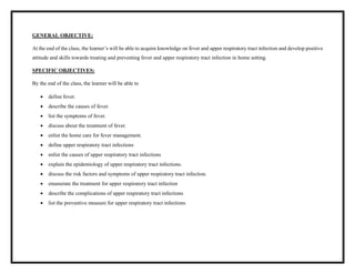 LESSON PLAN ON fever.pdf child health nursing | PDF