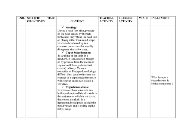 LESSON PLAN ON NEWBORN assessment and reflexes.docx | Pregnancy ...