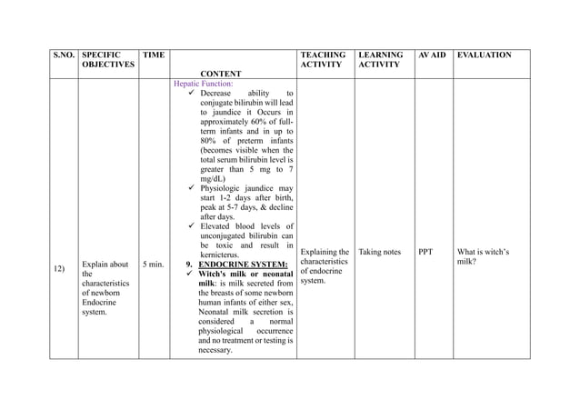 LESSON PLAN ON NEWBORN assessment and reflexes.docx | Pregnancy ...