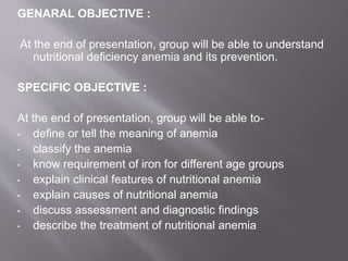 Lesson plan on nutrtitional anemia | PPTX