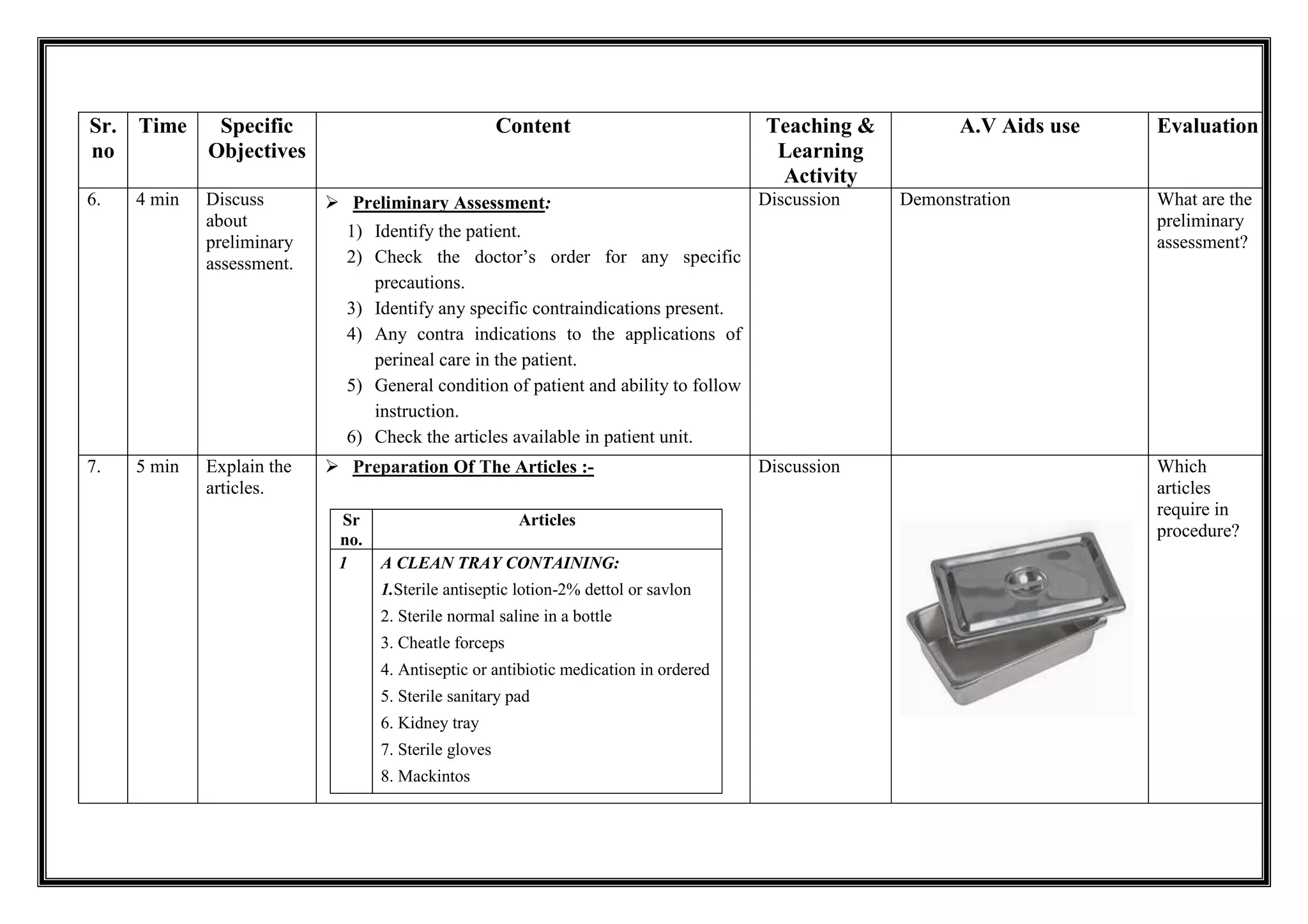 Lesson plan on perineal care procedure use in OBG and Nursing ...