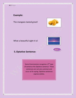 Lesson plan on sentence for children | DOCX