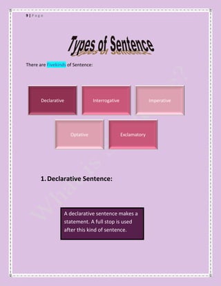 Lesson plan on sentence for children | DOCX