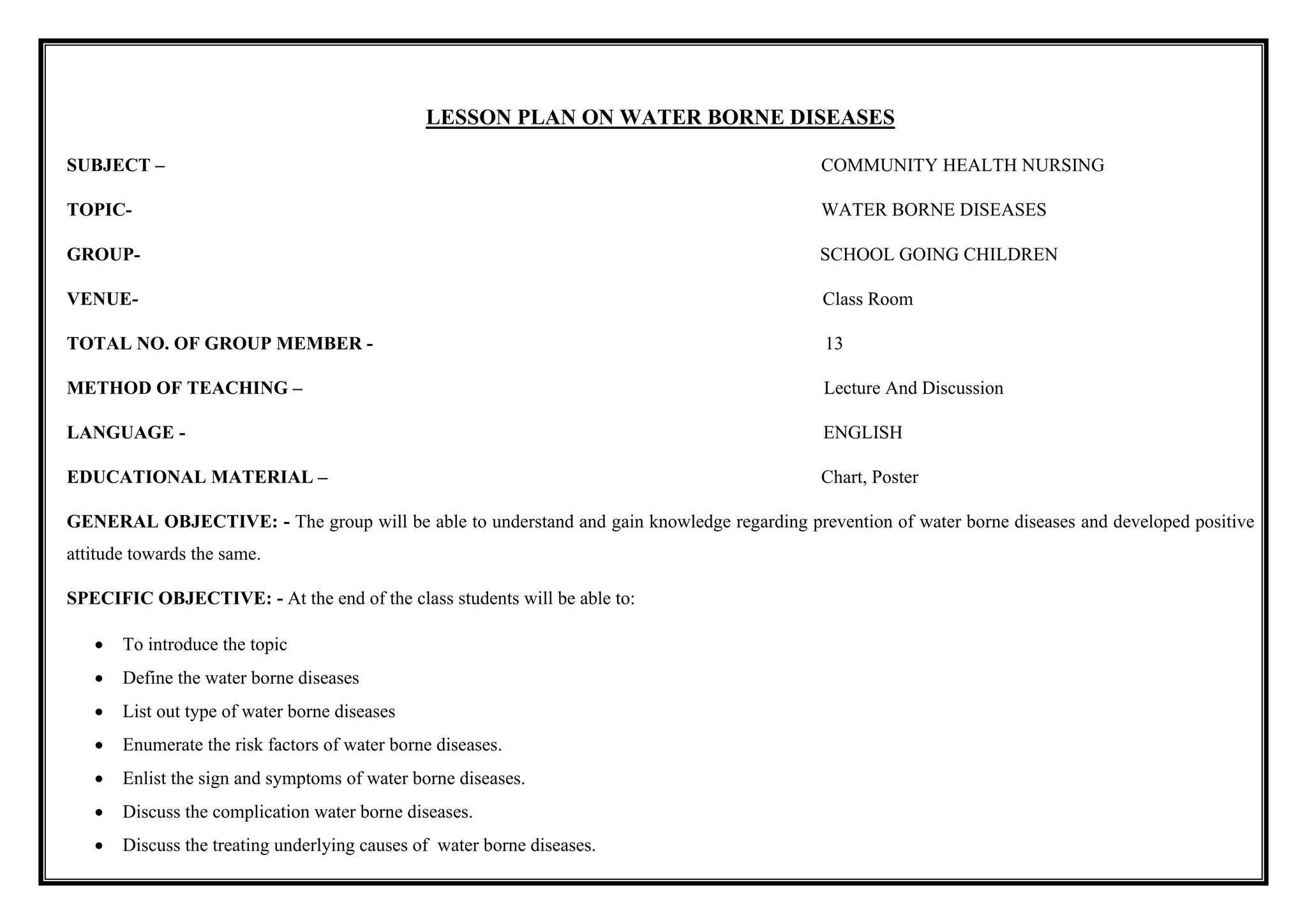 LESSON PLAN ON WATER BORNE DISEASES.pdf