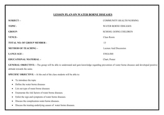 LESSON PLAN ON WATER BORNE DISEASES.pdf