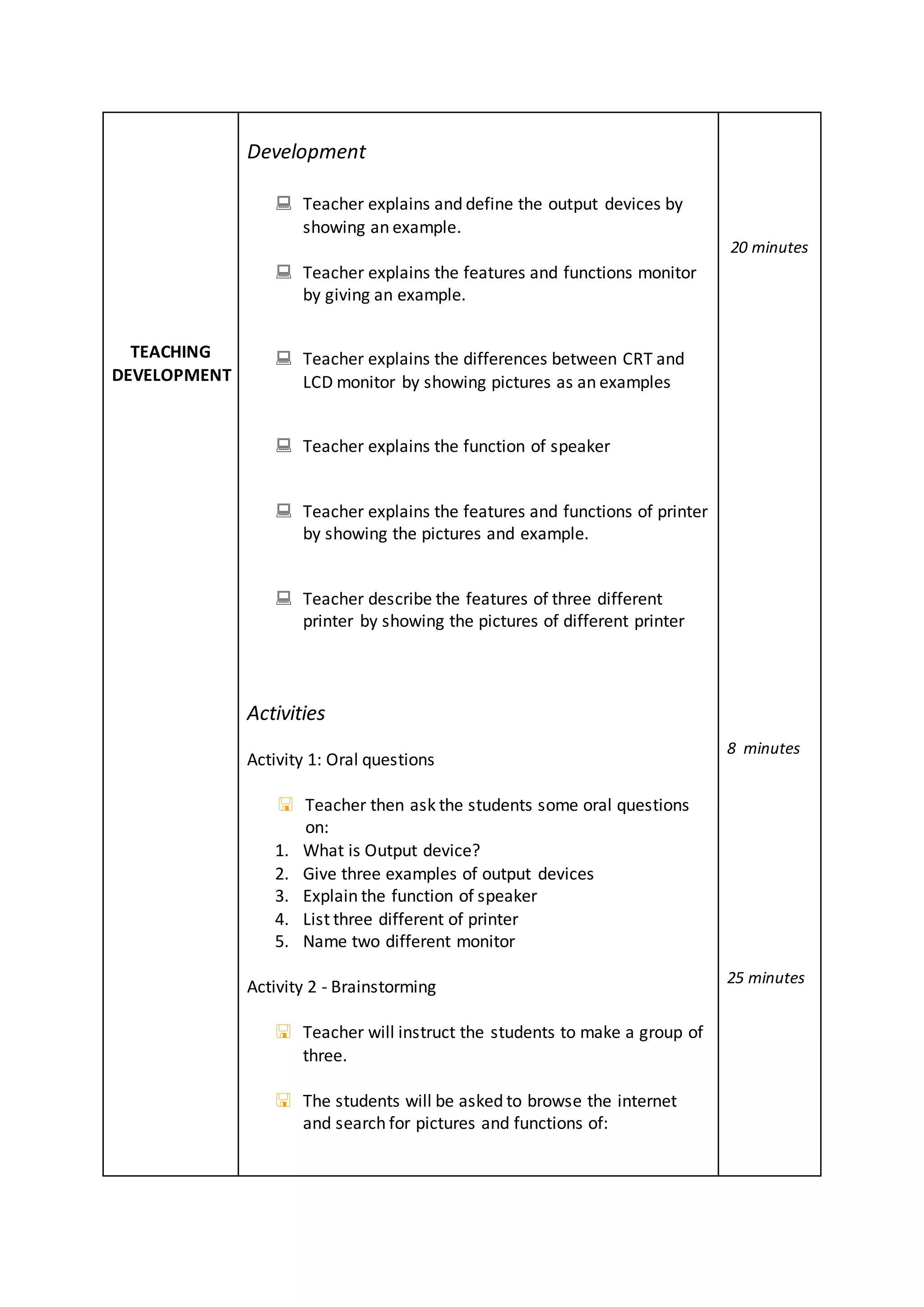 Output Devices | DOCX | Computer Peripherals | Computing