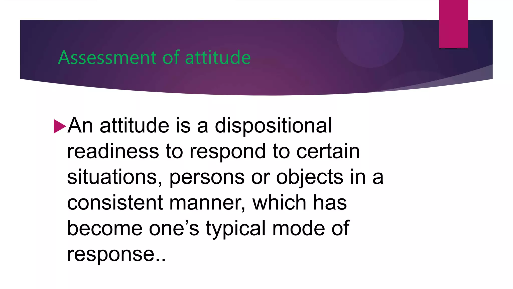 Assessment of attitude | PPTX