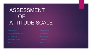 Assessment of attitude | PPTX