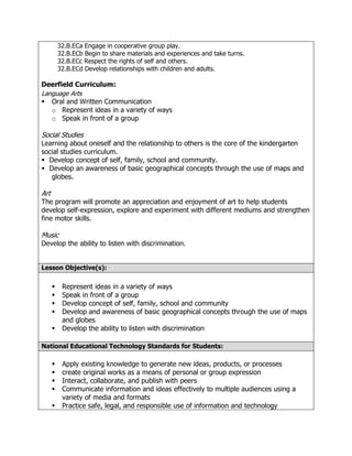 Lessonplan peopleplaces | DOCX | Daycare and Pre-School | Parenting