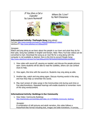 Lessonplan peopleplaces | DOCX | Daycare and Pre-School | Parenting