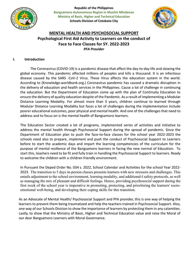 Lesson Plan PFA.docx | First Aid | Injuries