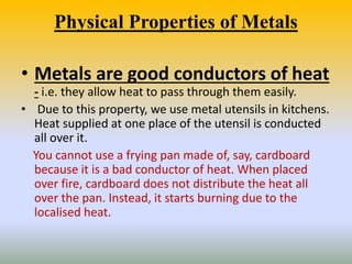 PROPERTIES OF METALS AND NON METALS | PPTX