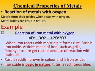 PROPERTIES OF METALS AND NON METALS | PPTX