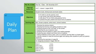 Lesson plan presentation | PPTX