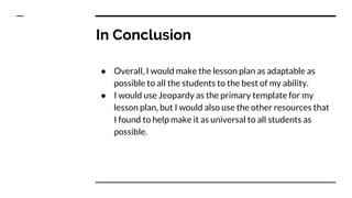 Lesson plan presentation edp 279 | PPT
