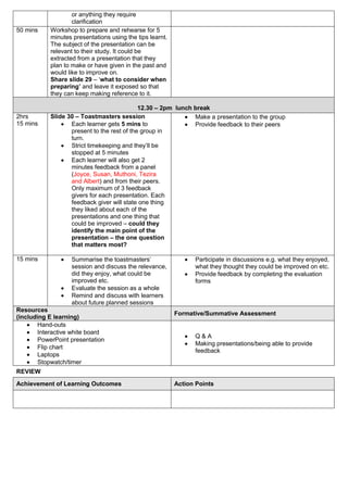 Lesson plan presentation skills 30th sept | DOC