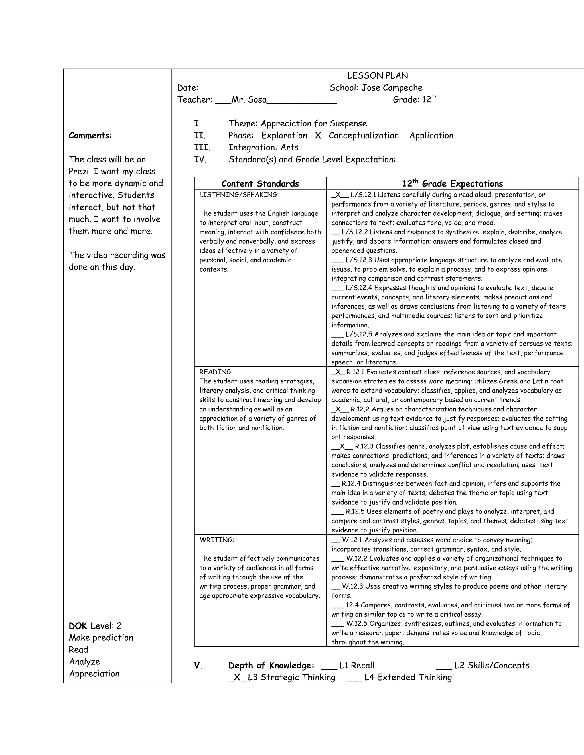 Lesson plan prezi | DOCX