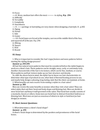 Lesson plan principles of hair design | DOCX