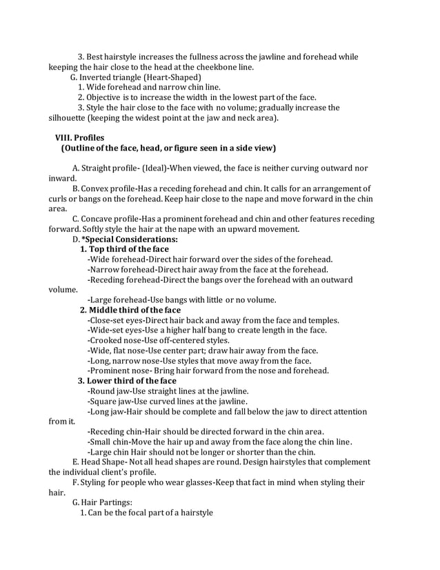 Lesson plan principles of hair design | DOCX