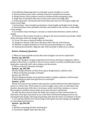 Lesson plan principles of hair design | DOCX