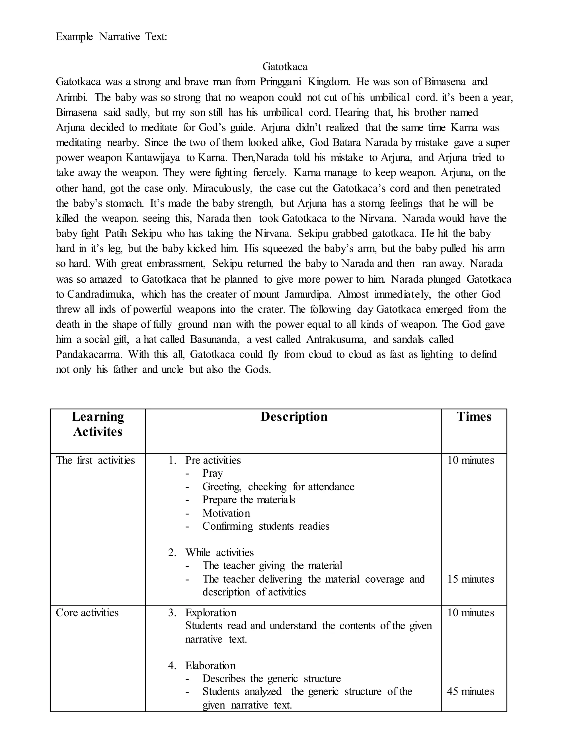 Lesson plan reading yunia | DOCX | Hinduism | Religion & Spirituality