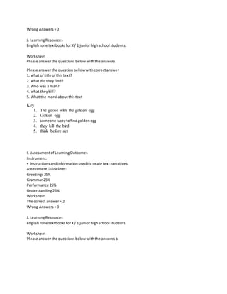 Lessonplanrista reading | DOCX