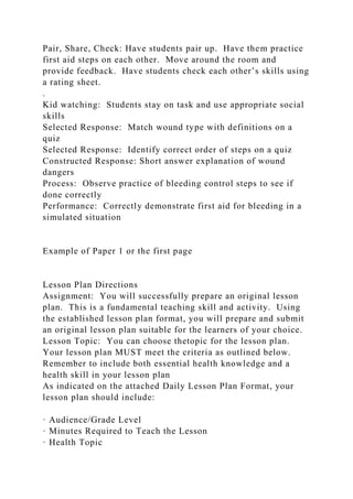 Lesson Plan Rubric with Criteria Directions Use the rubric belo.docx