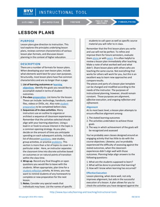 Lesson plans | PDF