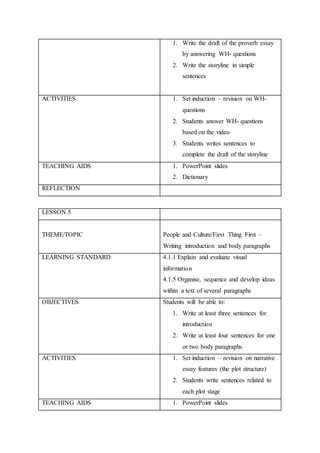 Lesson plans for proverb essay | DOCX