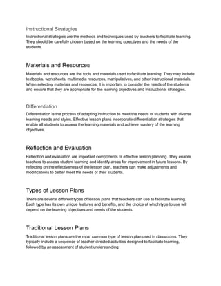 Lesson Plans | PDF