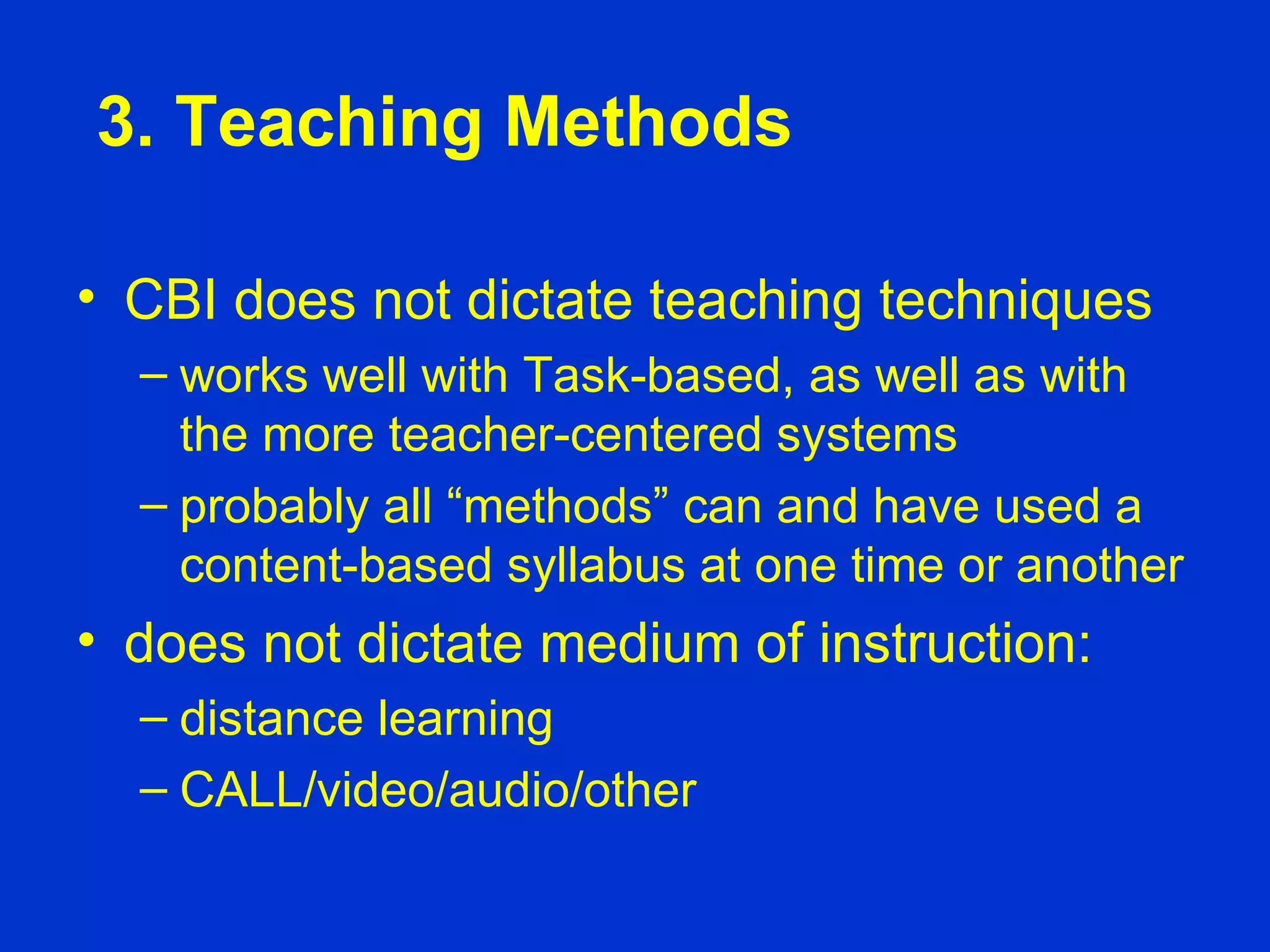 Lesson plans CBI | PPT