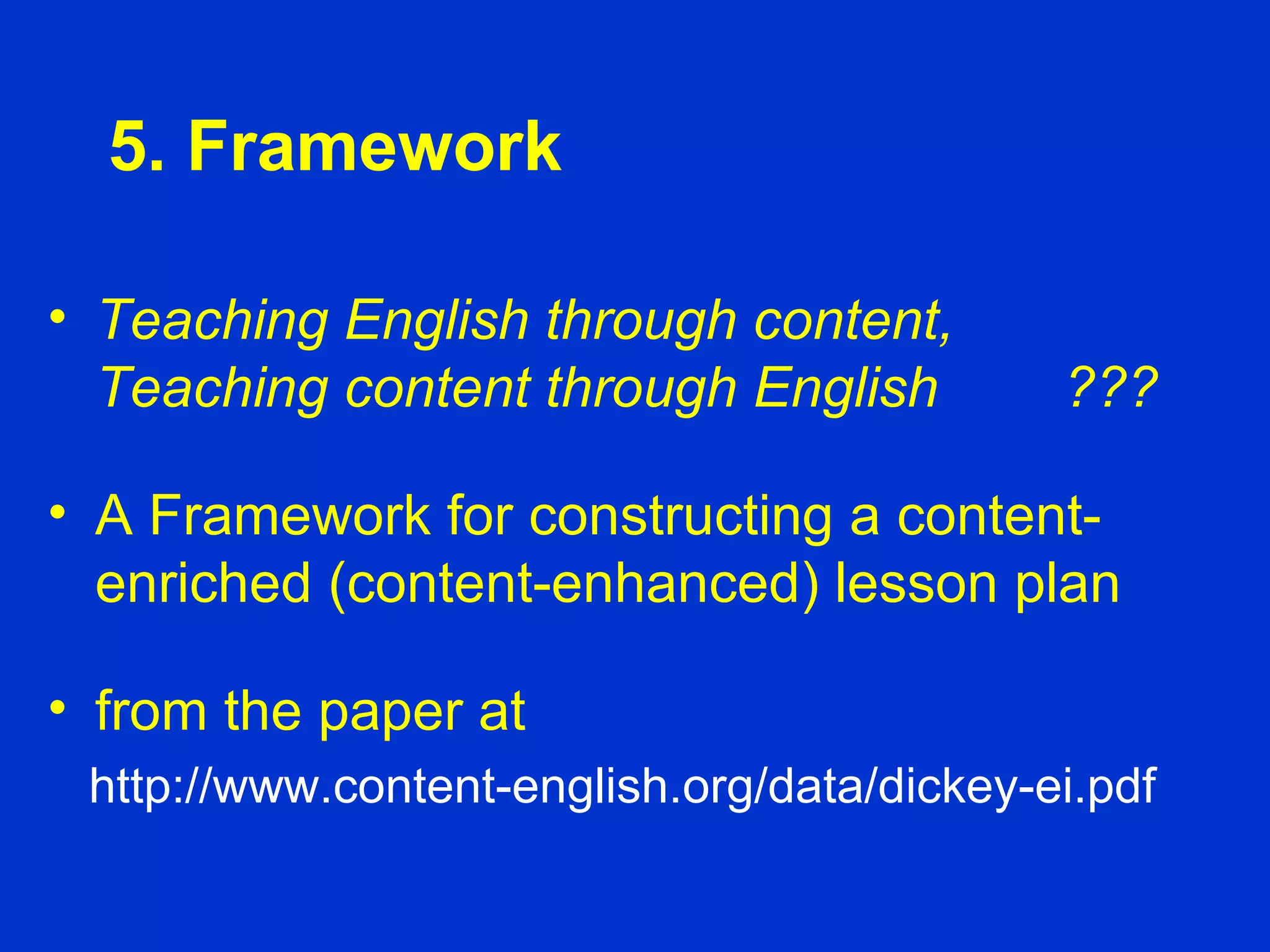 Lesson plans CBI | PPT