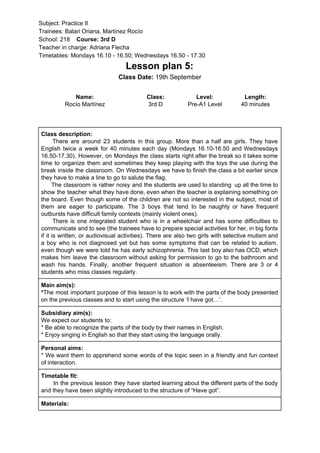 Lesson Plans 3, 4, 5 - School 218 | PDF