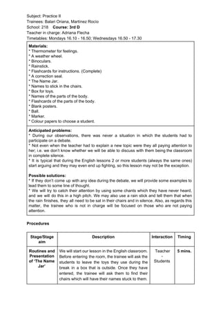 Lesson Plans 3, 4, 5 - School 218 | PDF