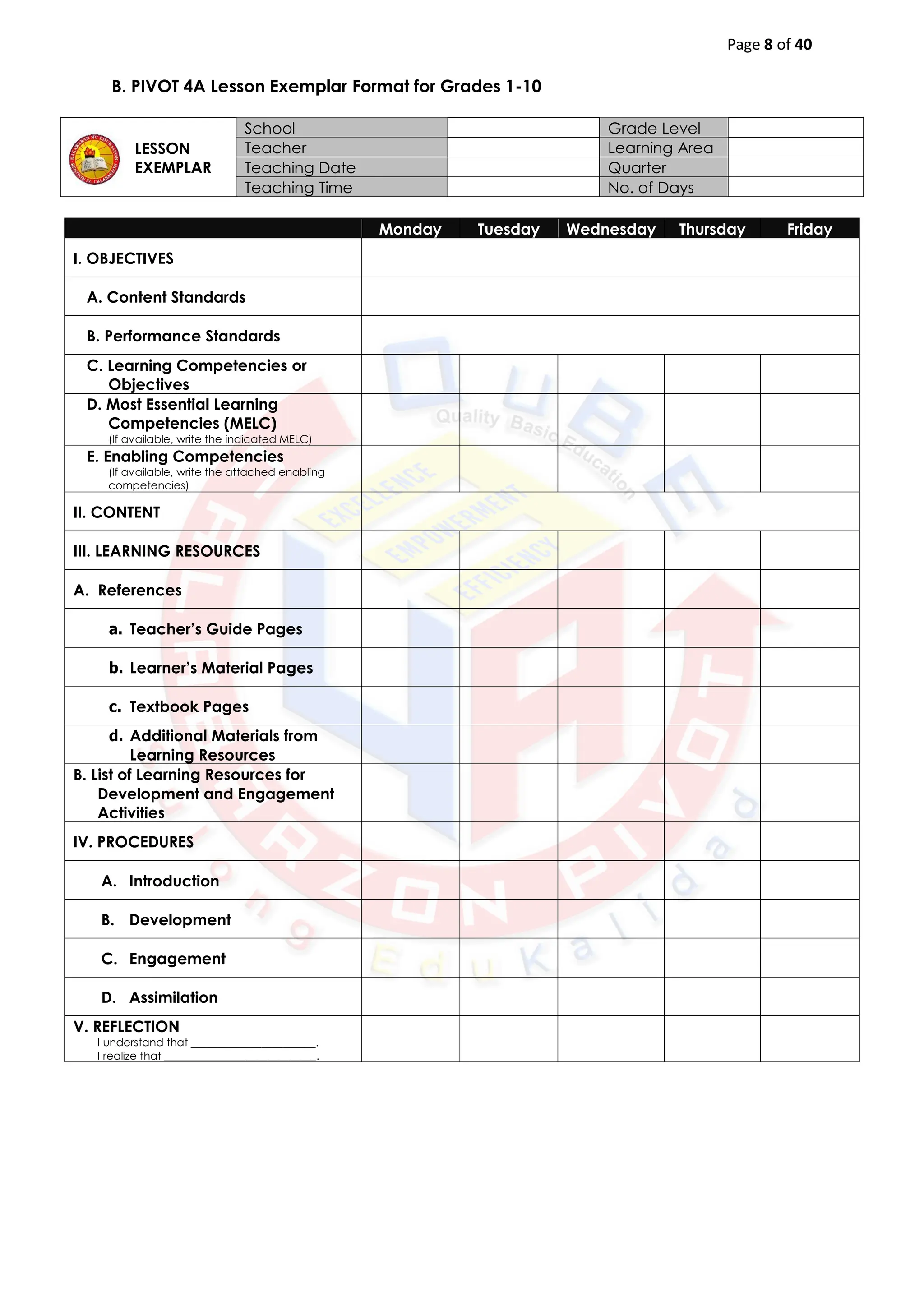 Lesson Plan Sample Lesson Exemplars 0001 | PDF