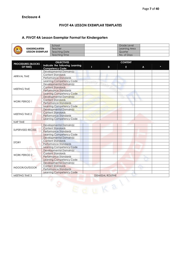 Lesson Plan Sample Lesson Exemplars 0001 | PDF