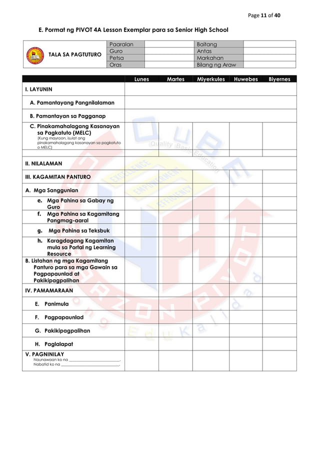 Lesson Plan Sample Lesson Exemplars 0001 | PDF