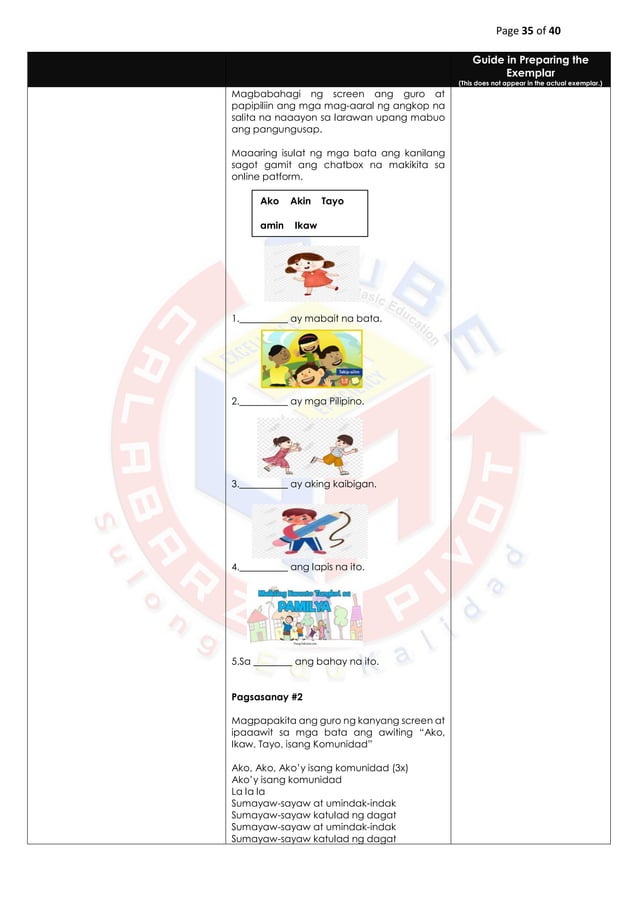 Lesson Plan Sample Lesson Exemplars 0001 | PDF