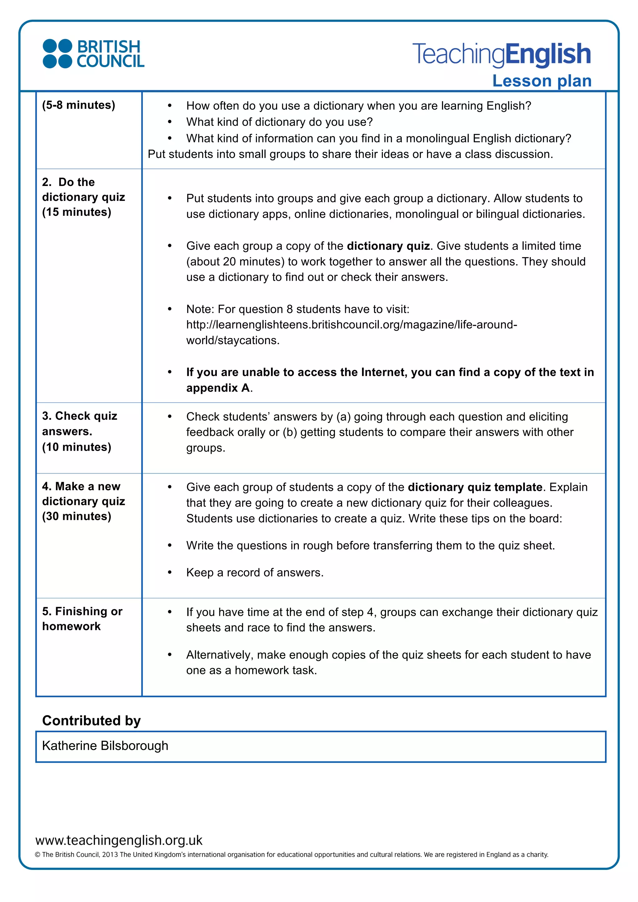 Lesson plan secondary_dictionary_skills | PDF