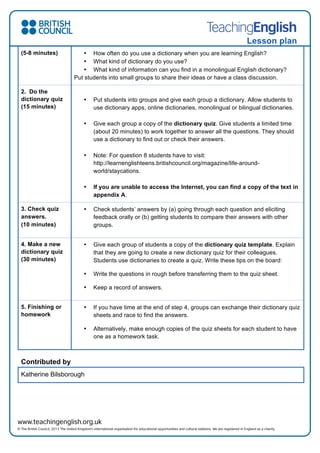 Lesson plan secondary_dictionary_skills | PDF