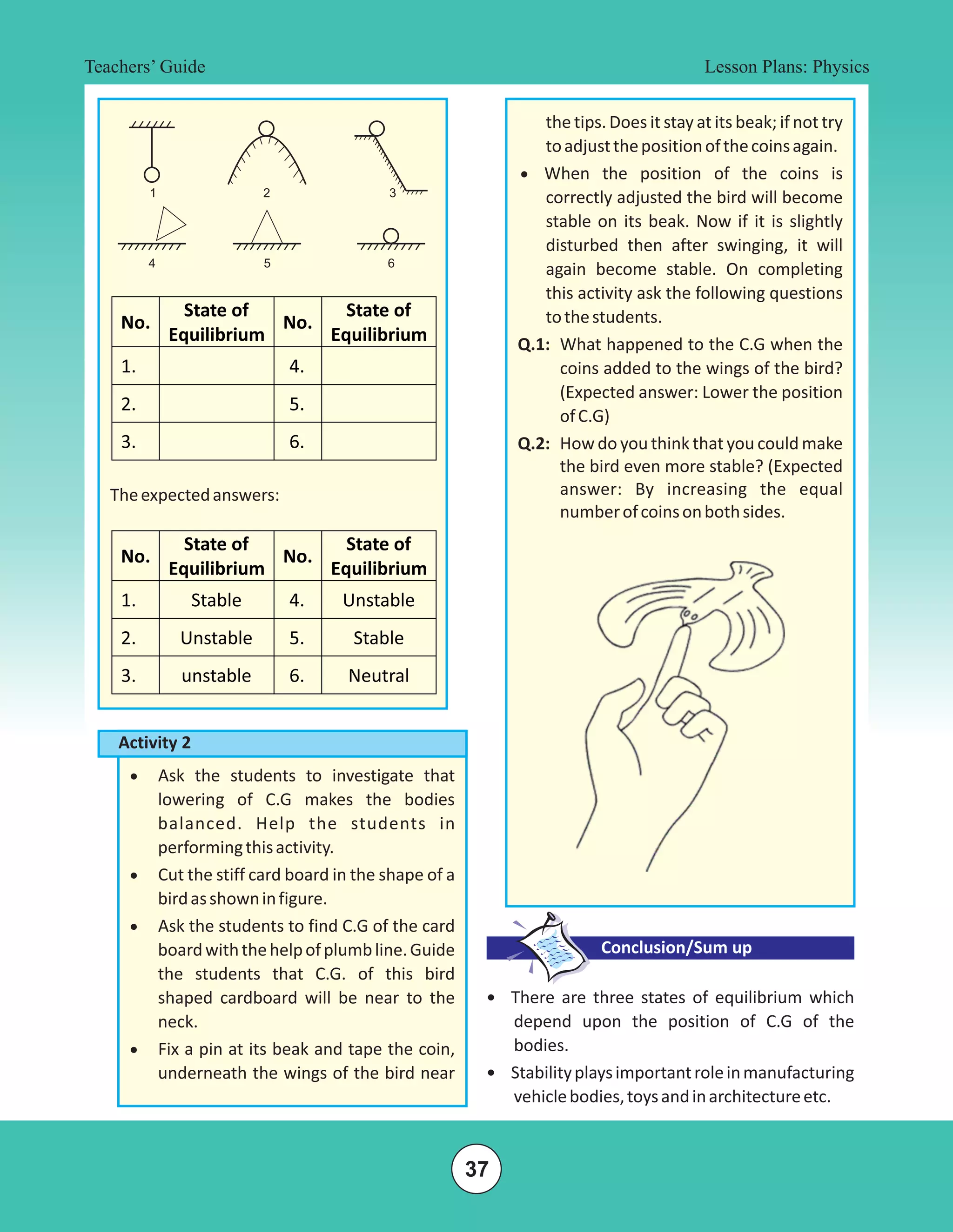 Lesson plans for Physics Grade 9 | PDF