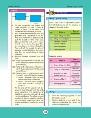 Lesson plans for Physics Grade 9 | PDF